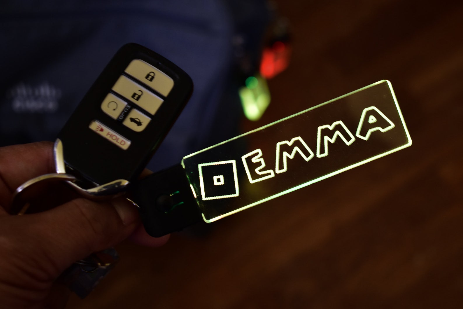 Custom ROBLOX Theme Name Tag LED Keychain Personalized - Etsy