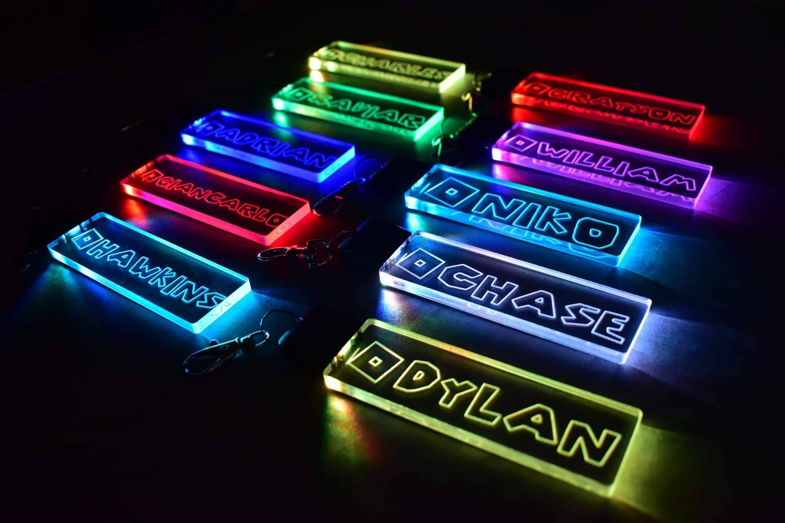 Custom ROBLOX Theme Name Tag LED Keychain Christmas, Holiday Gift Idea ...