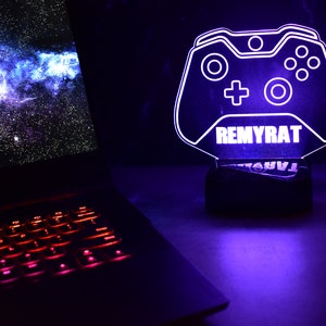 Custom Gamer Tag Xbox Controller Theme Night Lamp Light | Etsy