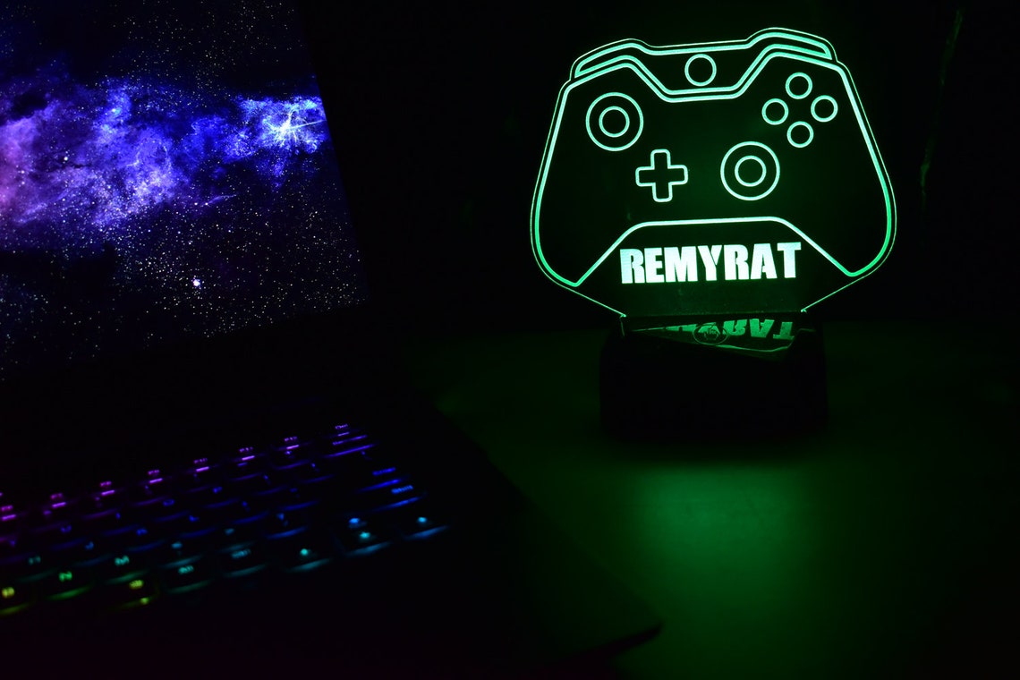 Custom Gamer Tag Xbox Controller Theme Night Lamp Light | Etsy