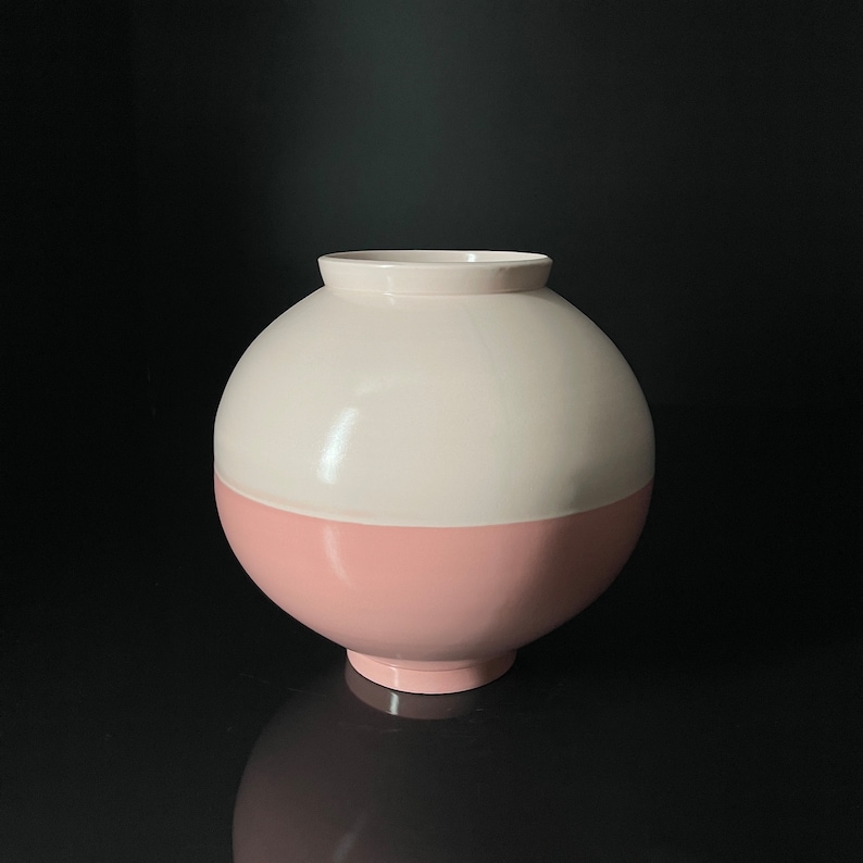 Handmade Korean Red Clay Moon Jar, Ceramic Vase - Etsy