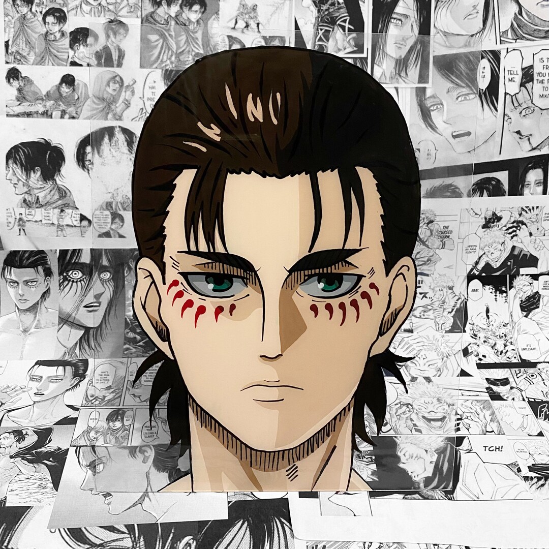 Red Marks Boy Anime Glass Painting - Etsy