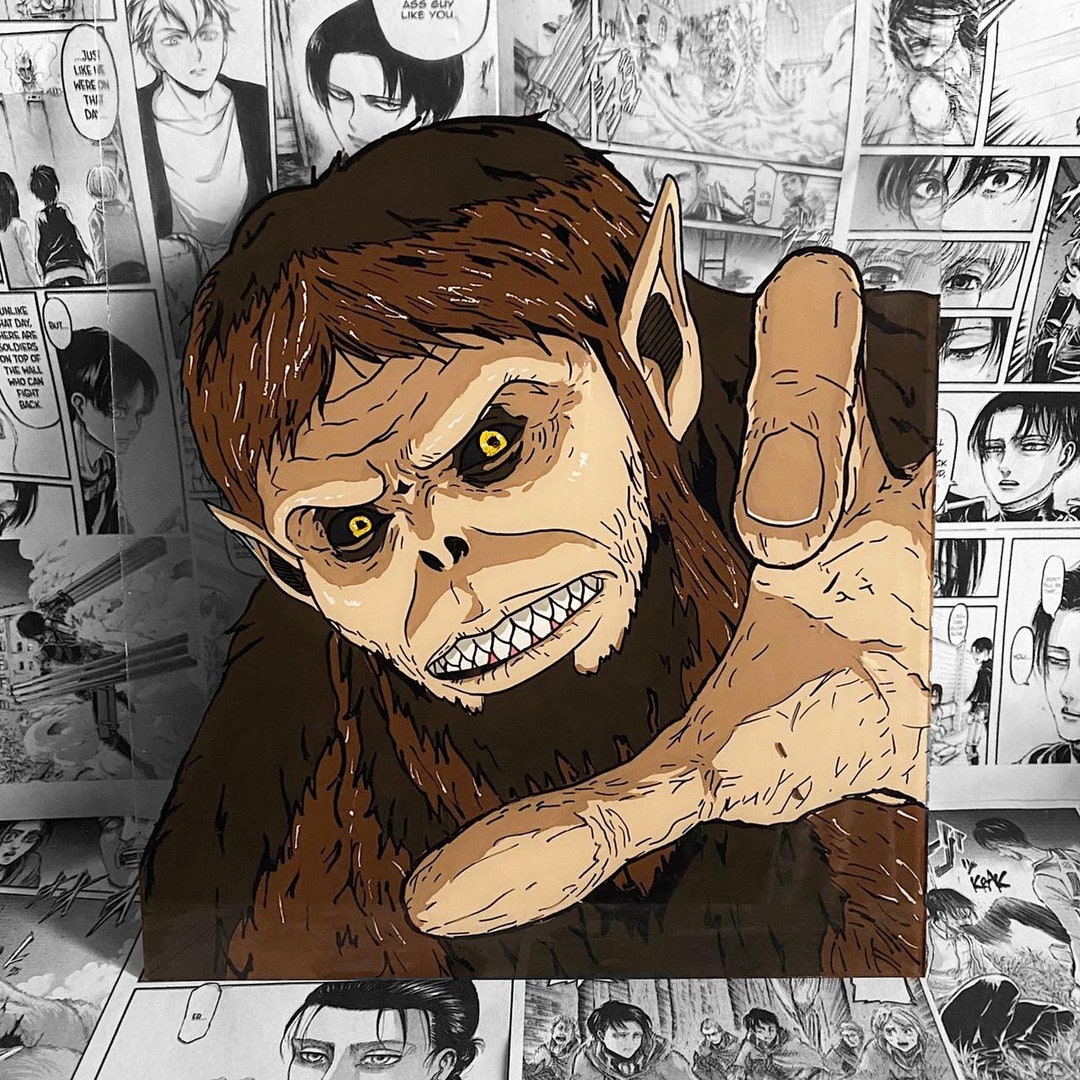 Beast Giant Anime Glass Painting 8x10 - Etsy