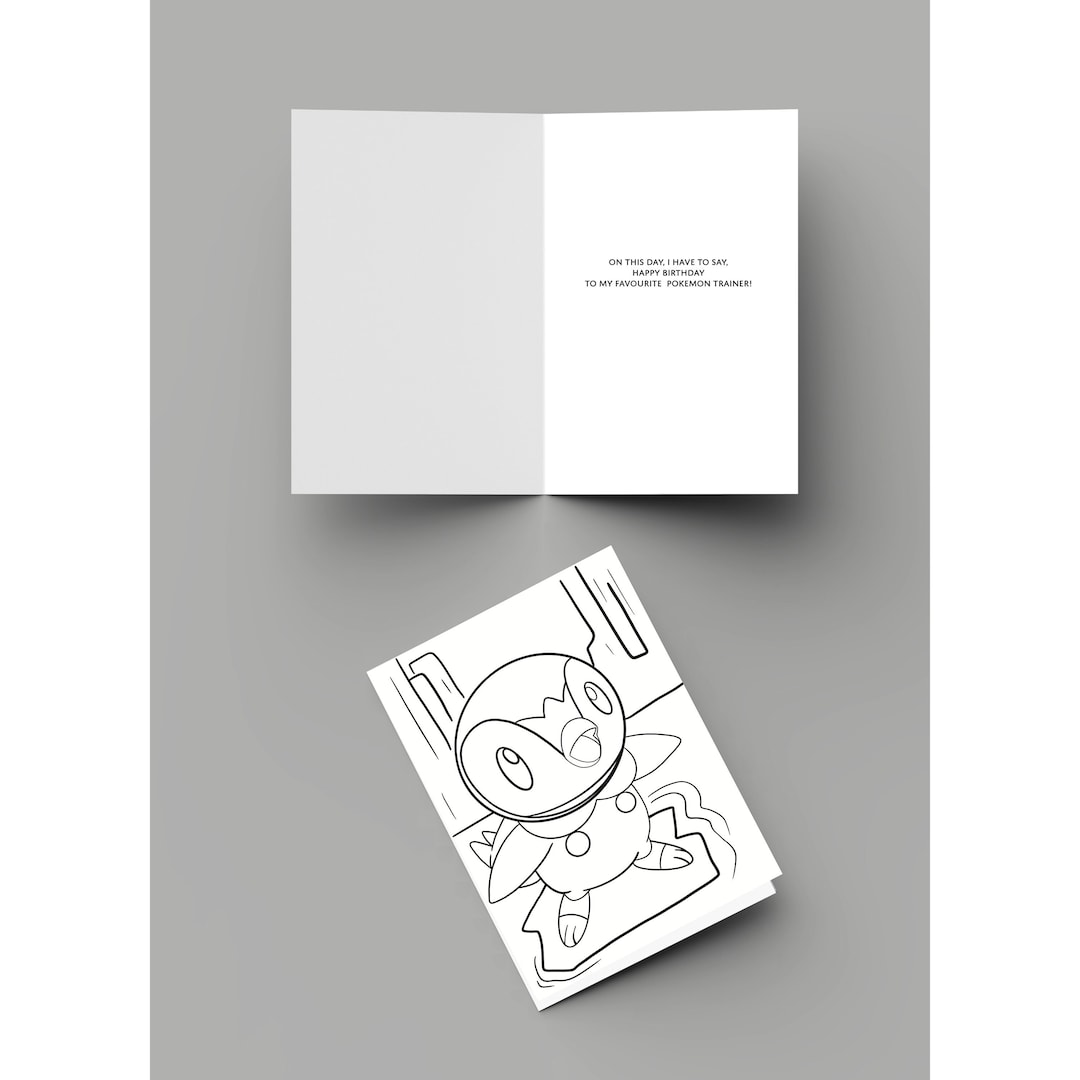 Pip Pip Inspired Colouring Card Colouring Page - Etsy