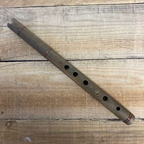 Wooden Andean Quena Jacaranda Flute With a Decorated - Etsy
