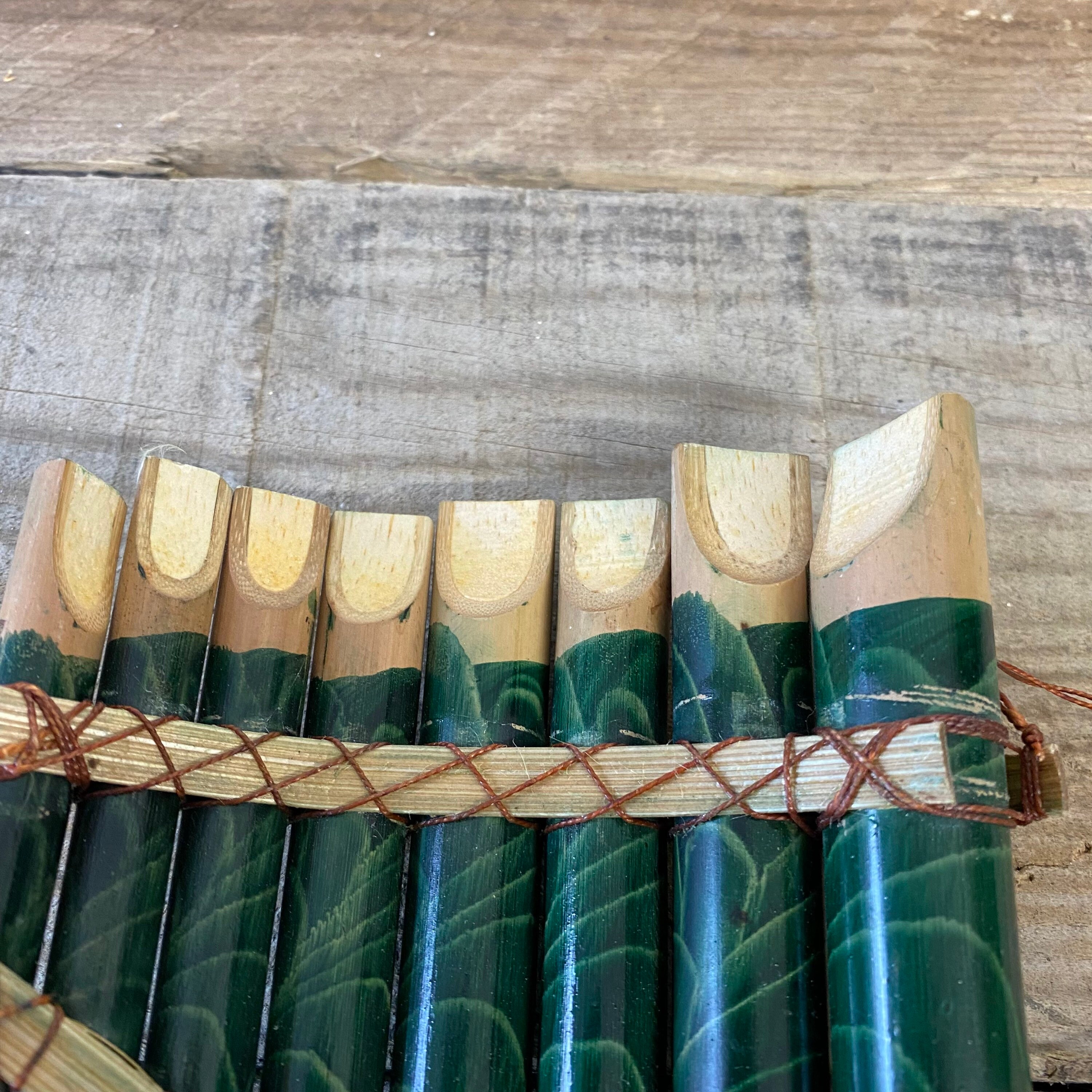 Peruvian Panpipes Featuring Leaf Pattern | Etsy