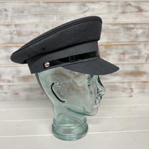 Grey Chauffeur -57cm - Pilots Hat- Drivers Hat - Etsy