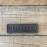 Library Sign - Etsy