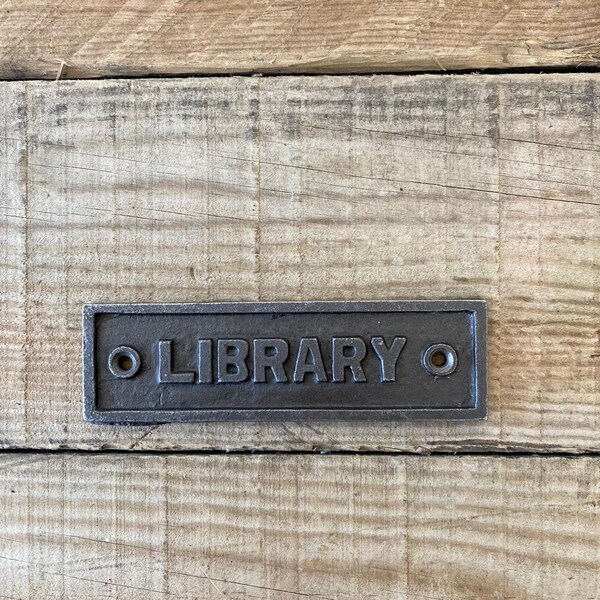 Library Sign - Etsy