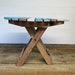 Wooden Folding Fish Shaped Table With Distressed Finish - Etsy