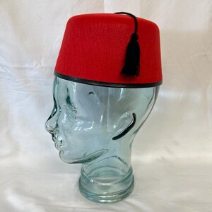 Red Moroccan Style Fez Hat With Black Tassel | Turkish Ottoman Fes ...