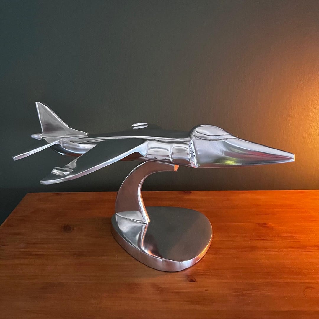 Cast Aluminium Spitfire Model Plane Display Model on Stand With ...