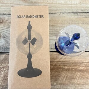 16cm High Solar Radiometer | 4 Blades Rotating Glass Windmill Crookes ...