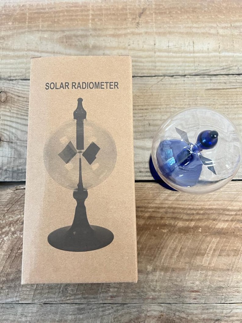 16cm High Solar Radiometer 4 Blades Rotating Glass Windmill - Etsy