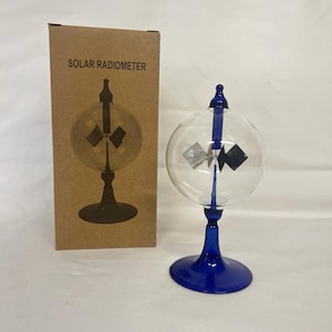 16cm High Solar Radiometer | 4 Blades Rotating Glass Windmill Crookes ...