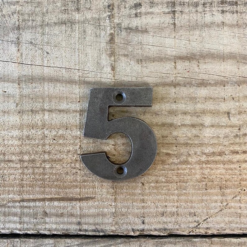 Cast Iron Numbers '5' Rustic Signs House Numbers | Etsy