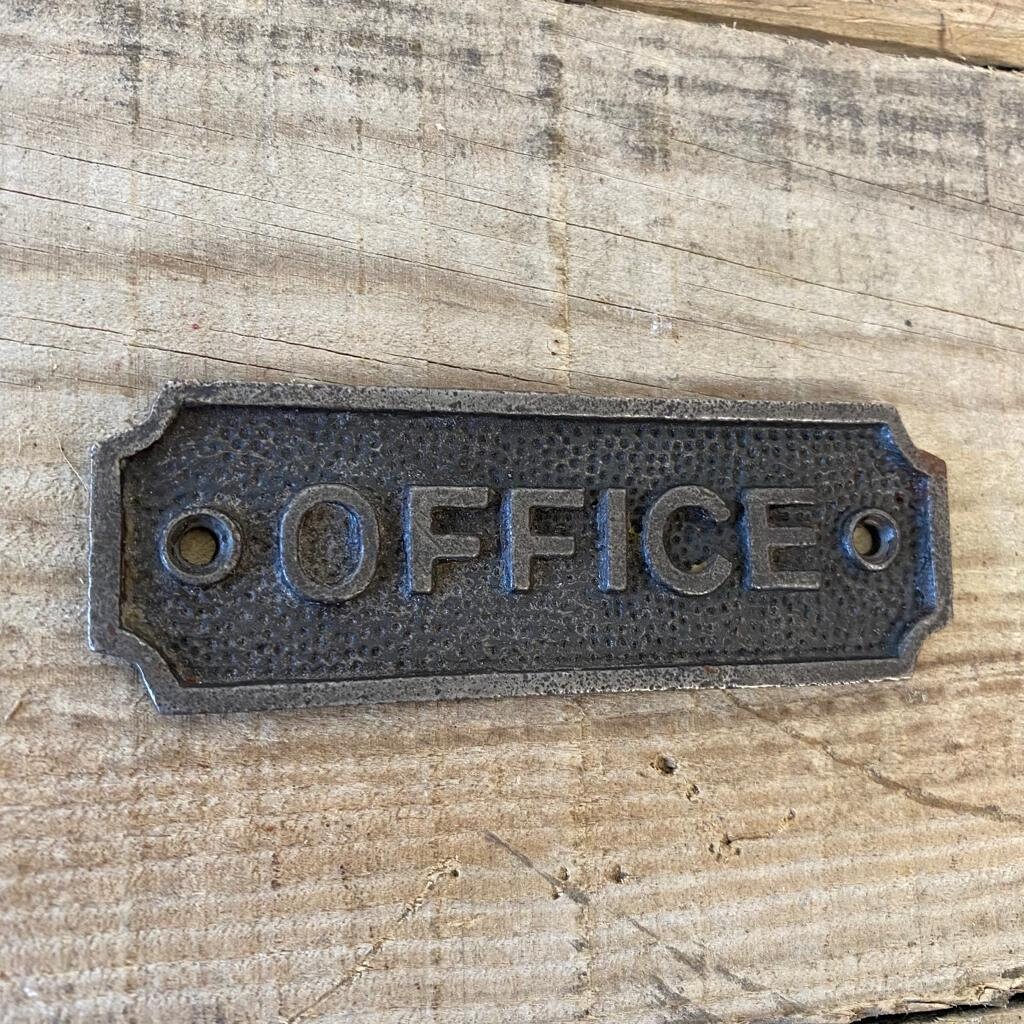 Cast Iron Antique Style Office Door Plaque/sign - Etsy UK