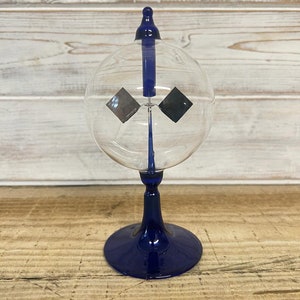 16cm High Solar Radiometer | 4 Blades Rotating Glass Windmill Crookes ...