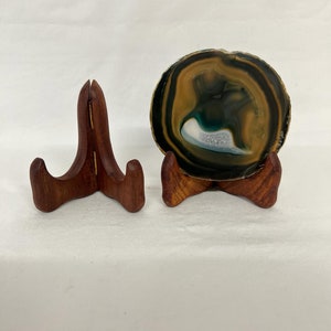 Two X Decorative Wooden Plate Stands - 7.5cm | 3'' (H) - Etsy