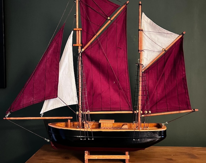 6 Vintage Wooden Fishing Boat Models, China AM, Trawler, Toy Boat - Etsy