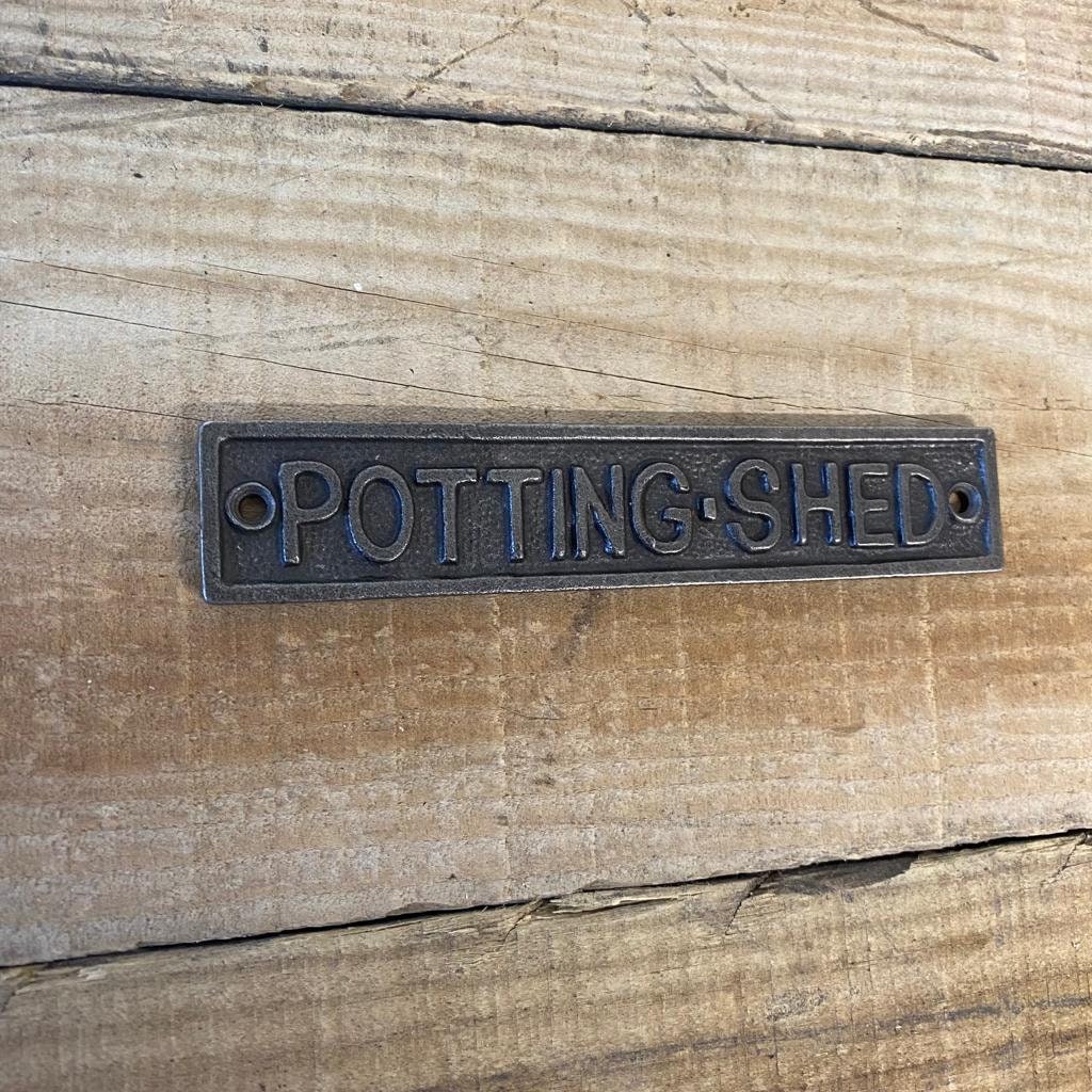 Cast Iron Antique Style Potting Shed Garden Door Wall Plaque - Etsy