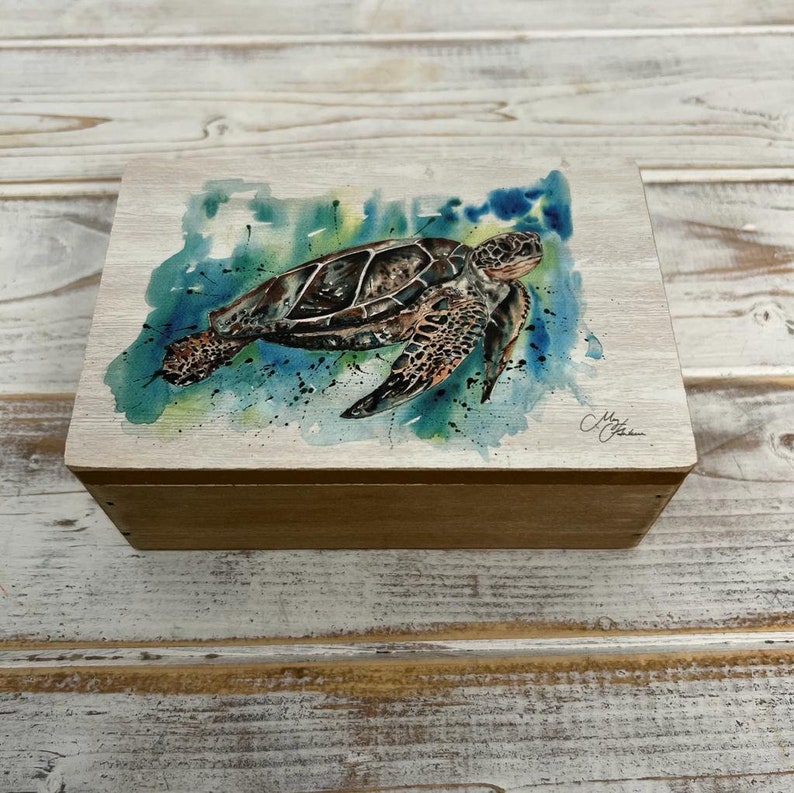 Wooden TURTLE Keepsake Box Jewellery Box Trinket Box Box - Etsy