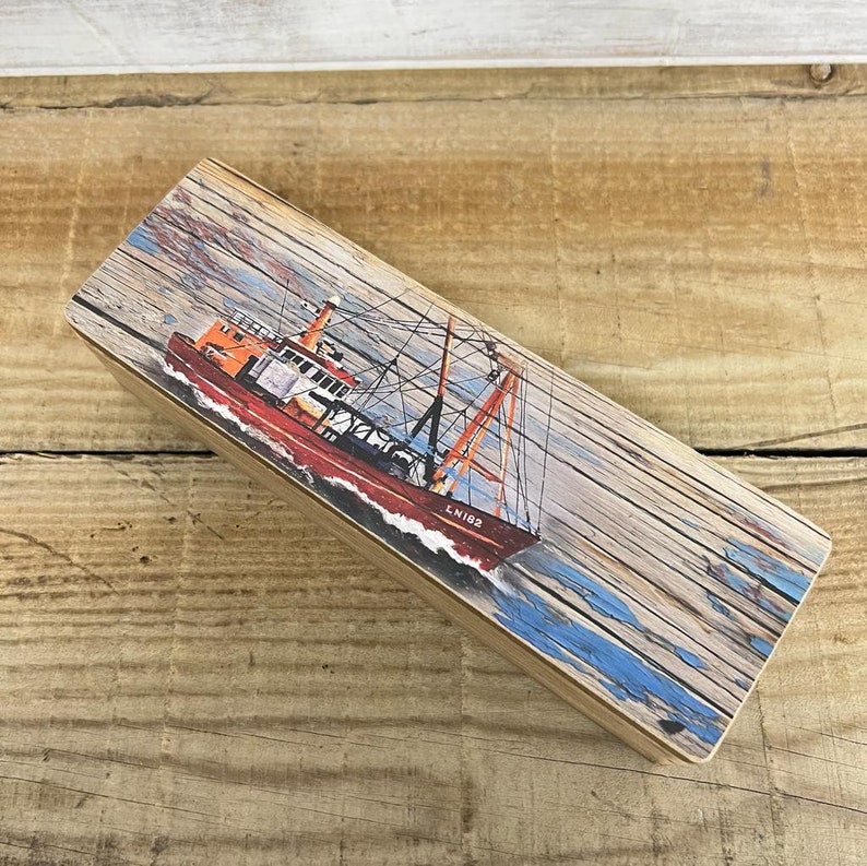 Wooden Fishing Boat Keepsake Box Jewellery Box Trinket Box - Etsy
