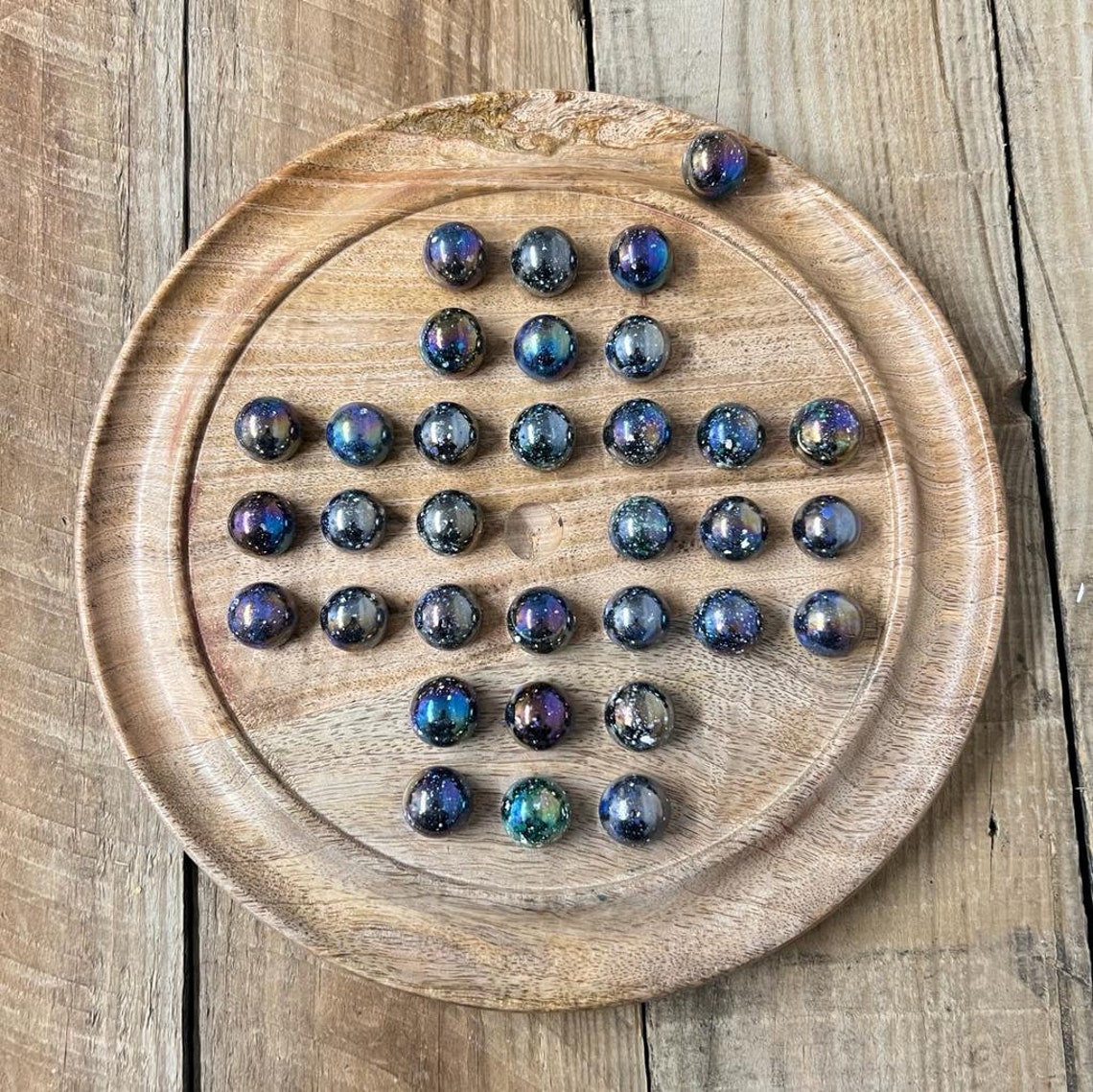 30cm Diameter Mango Wood SOLITAIRE Board Game With JUPITER - Etsy