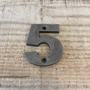 Cast Iron Numbers '5' - Rustic Signs - House Numbers -numbers ...
