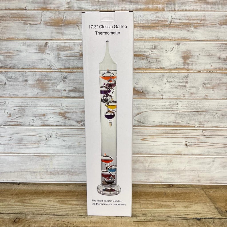 Large 44cm Tall Free Standing Galileo Thermometer in Gift - Etsy UK