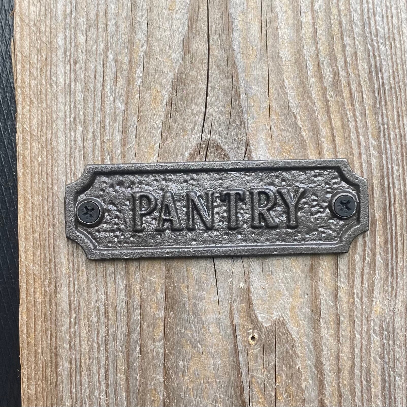 Cast Iron Pantry Door Sign Plaque With Two Screws for Easy - Etsy