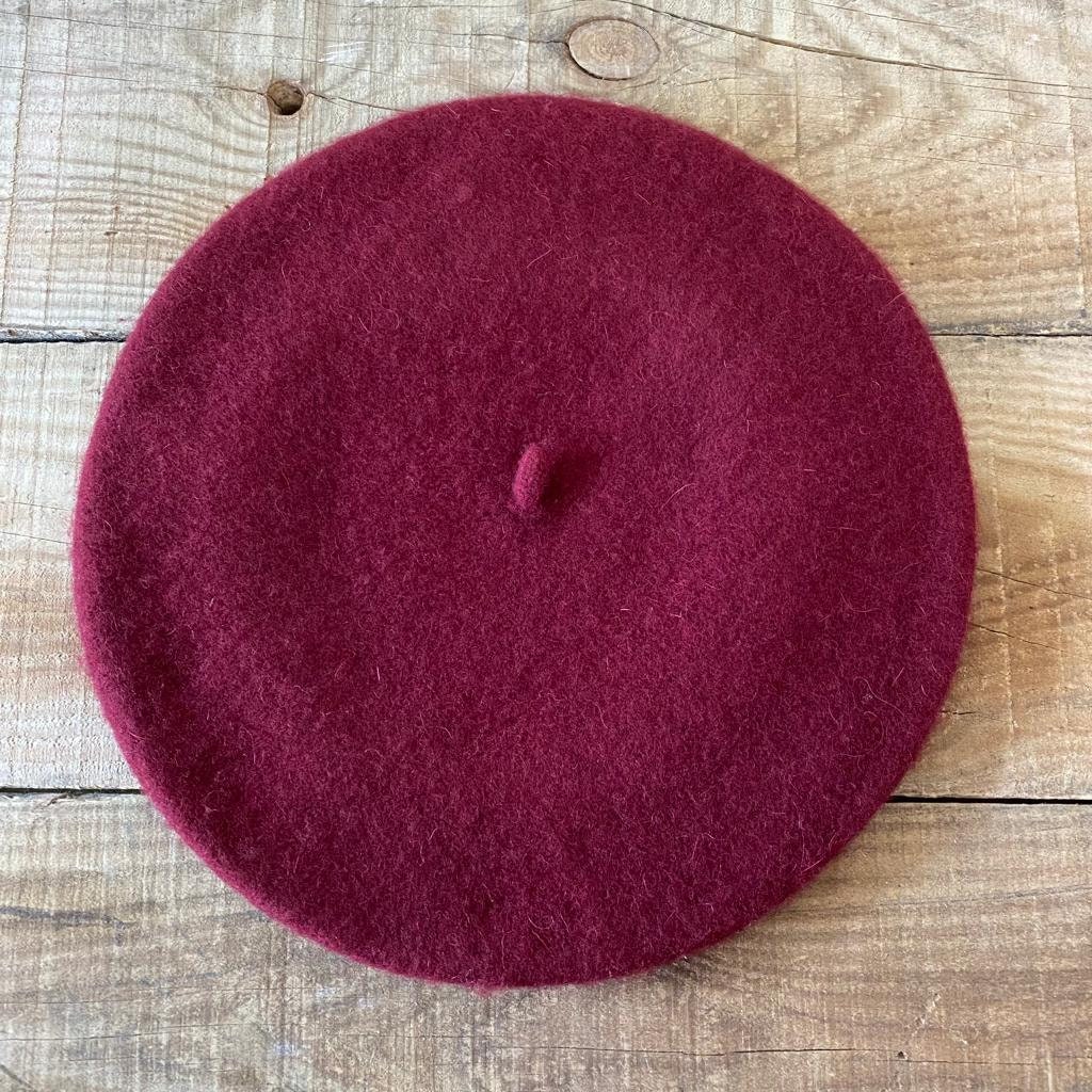 100% Pure Wool Burgundy Beret Unisex Ideal for Men and Women - Etsy