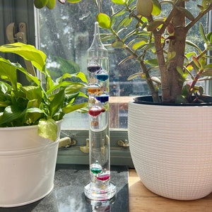30cm Tall Free Standing Galileo Thermometer - Etsy UK