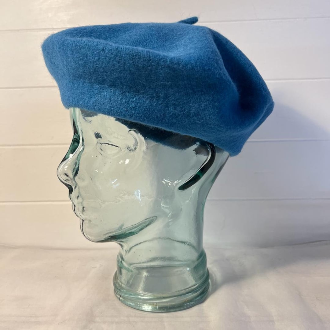 Boina azul de lana, Boina de estilo francés, Boina azul, Boina elegante, Azul - Etsy México