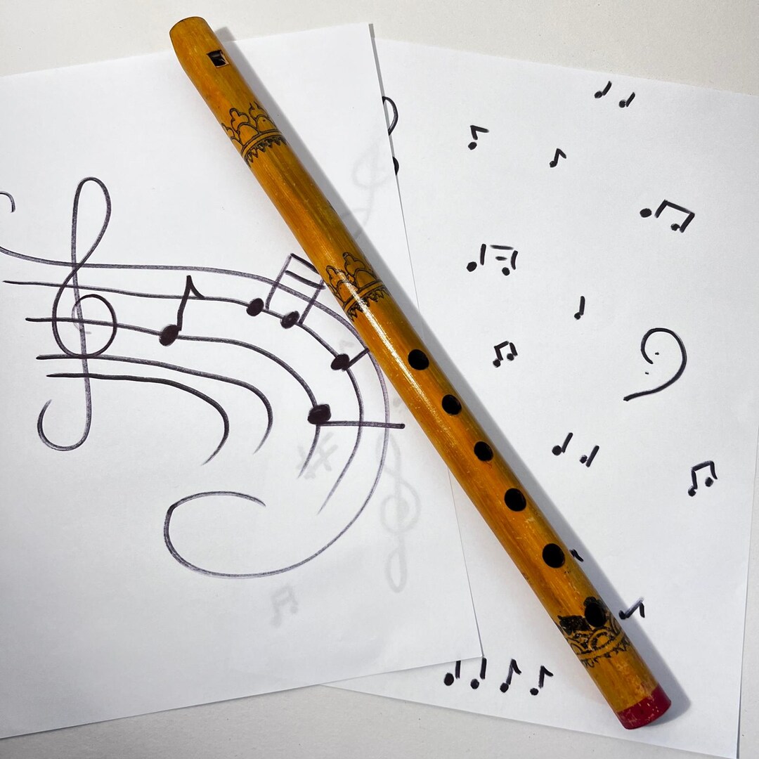 Handmade Nepalese Bamboo Recorder, Traditional Wooden Indian Flute ...