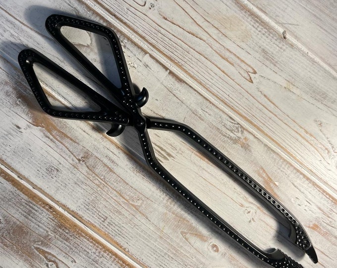 Victorian Coal Tongs, Solid Brass, Heavy, Fire Irons, Fire Tongs, Hand ...