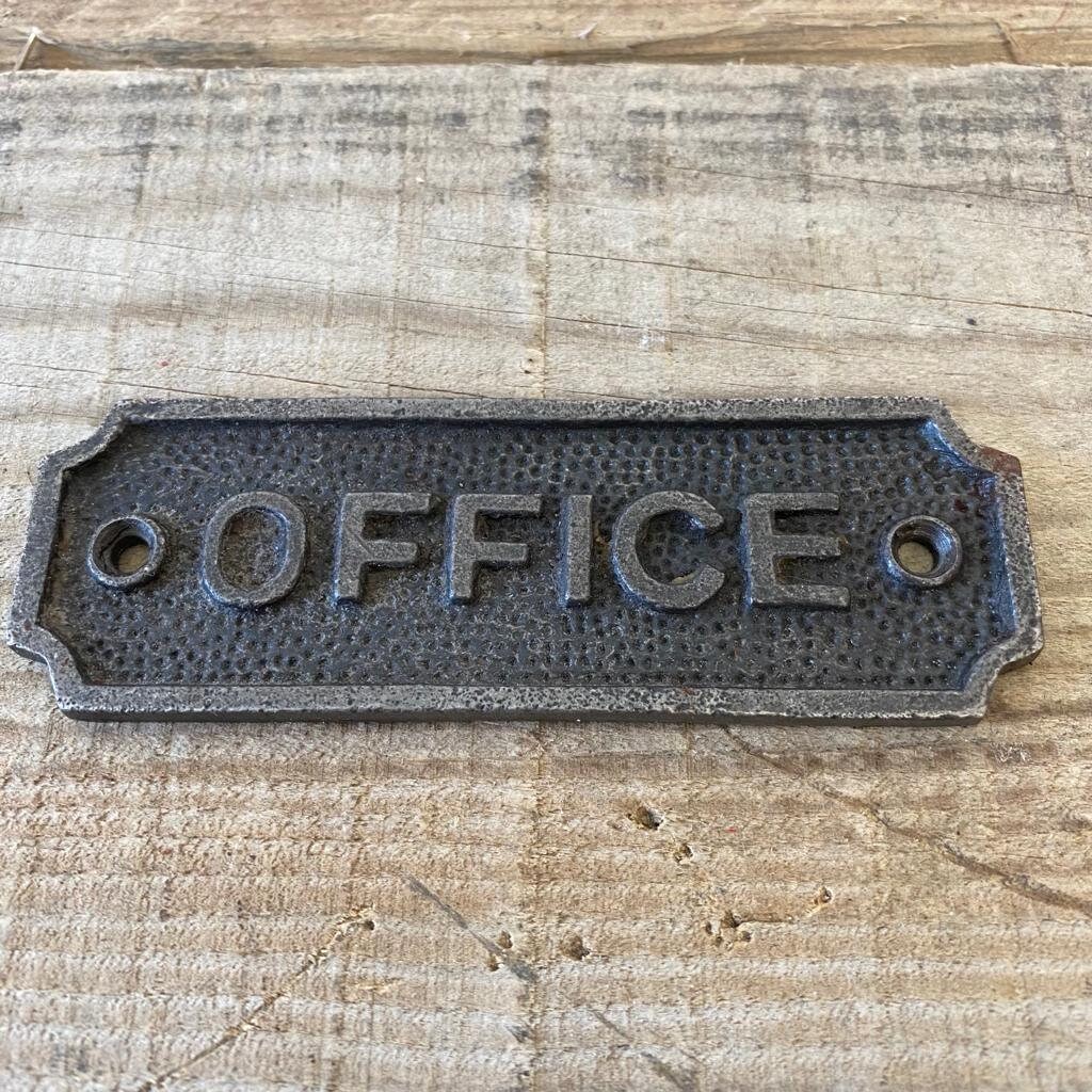 Cast Iron Antique Style Office Door Plaque/sign - Etsy UK