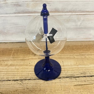 16cm High Solar Radiometer | 4 Blades Rotating Glass Windmill Crookes ...
