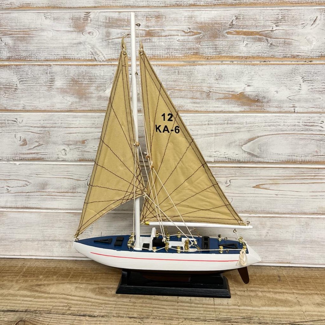 Detailed Wooden Display Model PRECISION RACING YACHT | Ready for ...