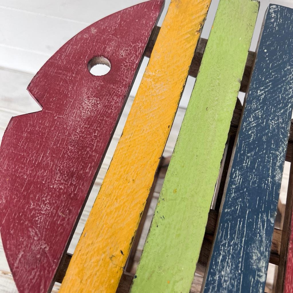 Multi Coloured Fishing Table With Distressed Finish - Etsy