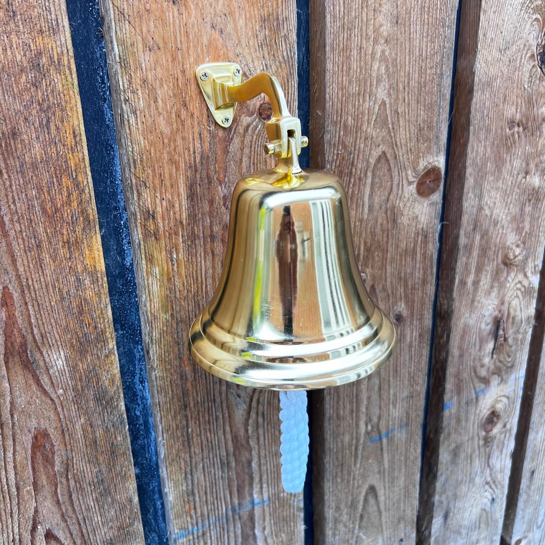 Traditional Brass Wall-mounted Door Bell – Nautical Ship Bell Ringer ...