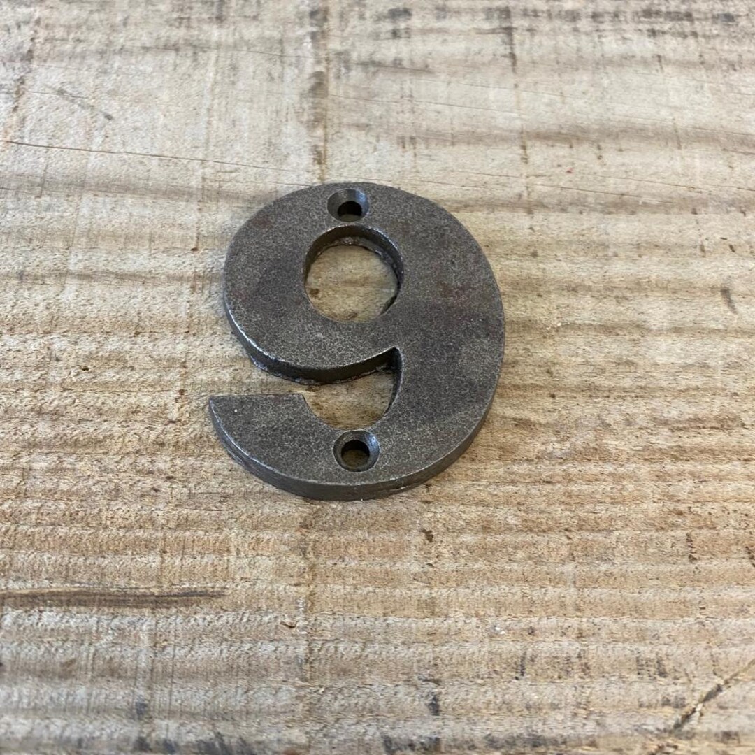 Cast Iron Numbers '9' - Rustic Signs - House Numbers -numbers ...