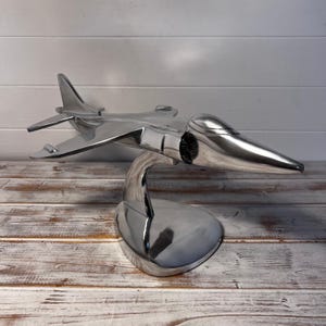Cast Aluminium Spitfire Model Plane Display Model on Stand With ...