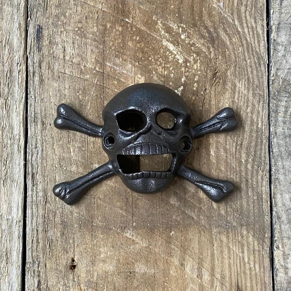 Cast Iron Skull Bottle Opener - Etsy