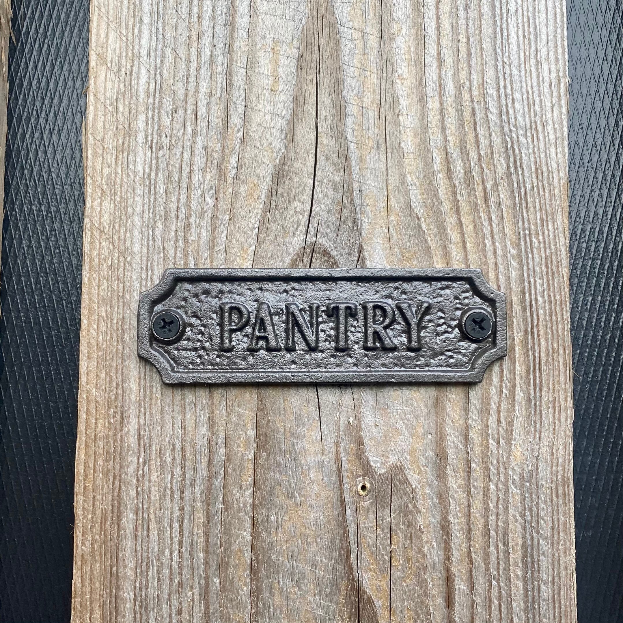 Cast Iron Pantry Door Sign Plaque With Two Screws for Easy - Etsy