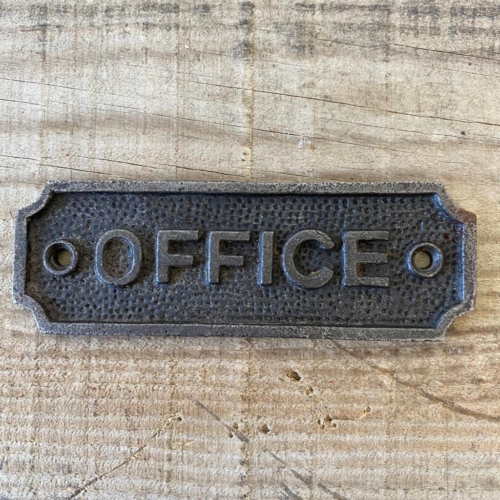 Cast Iron Antique Style Office Door Plaque/sign - Etsy UK