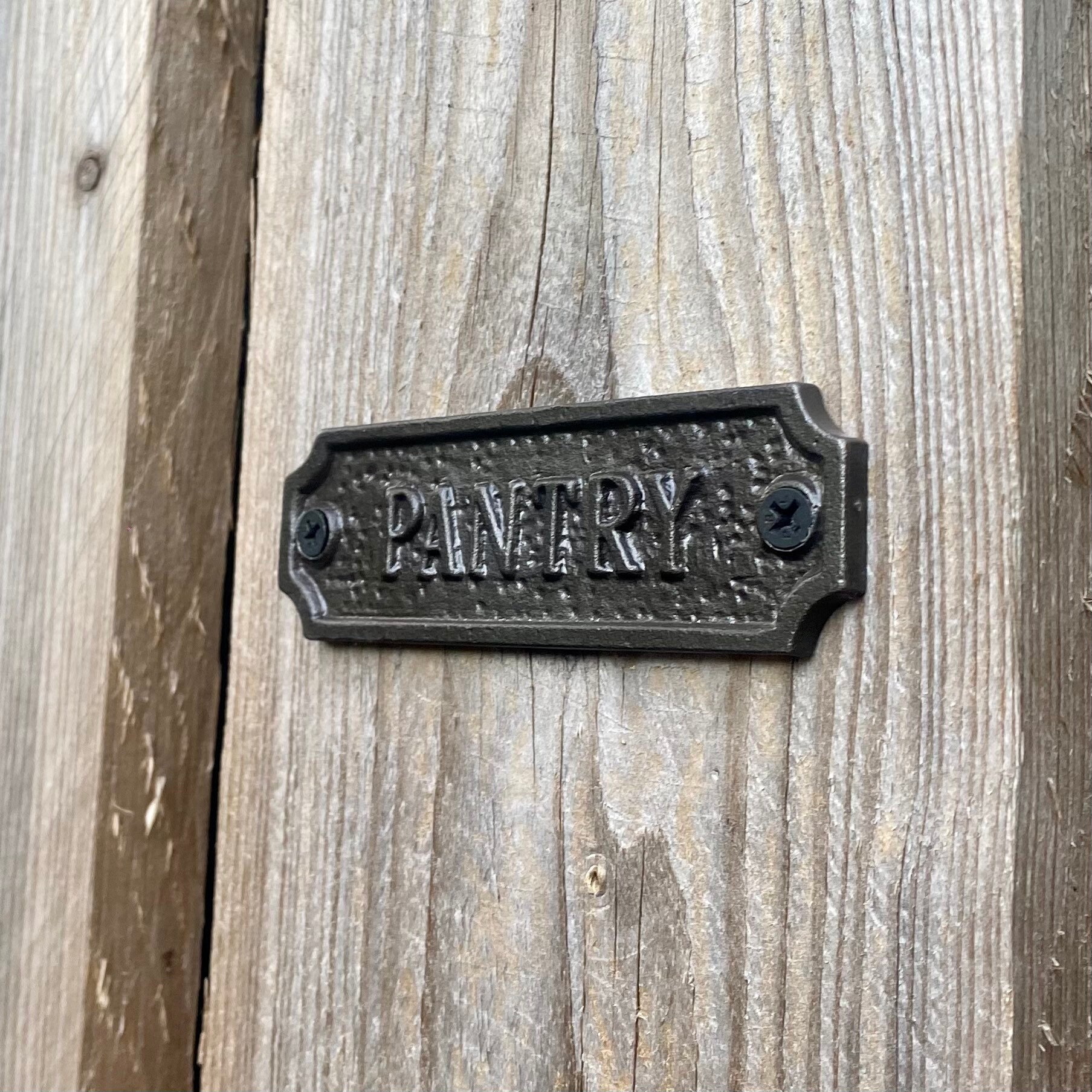Cast Iron Pantry Door Sign Plaque With Two Screws for Easy - Etsy