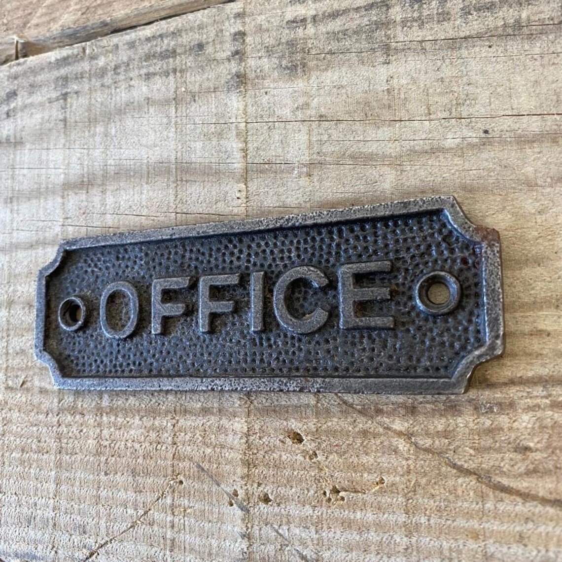 Cast Iron Antique Style Office Door Plaque/sign - Etsy UK