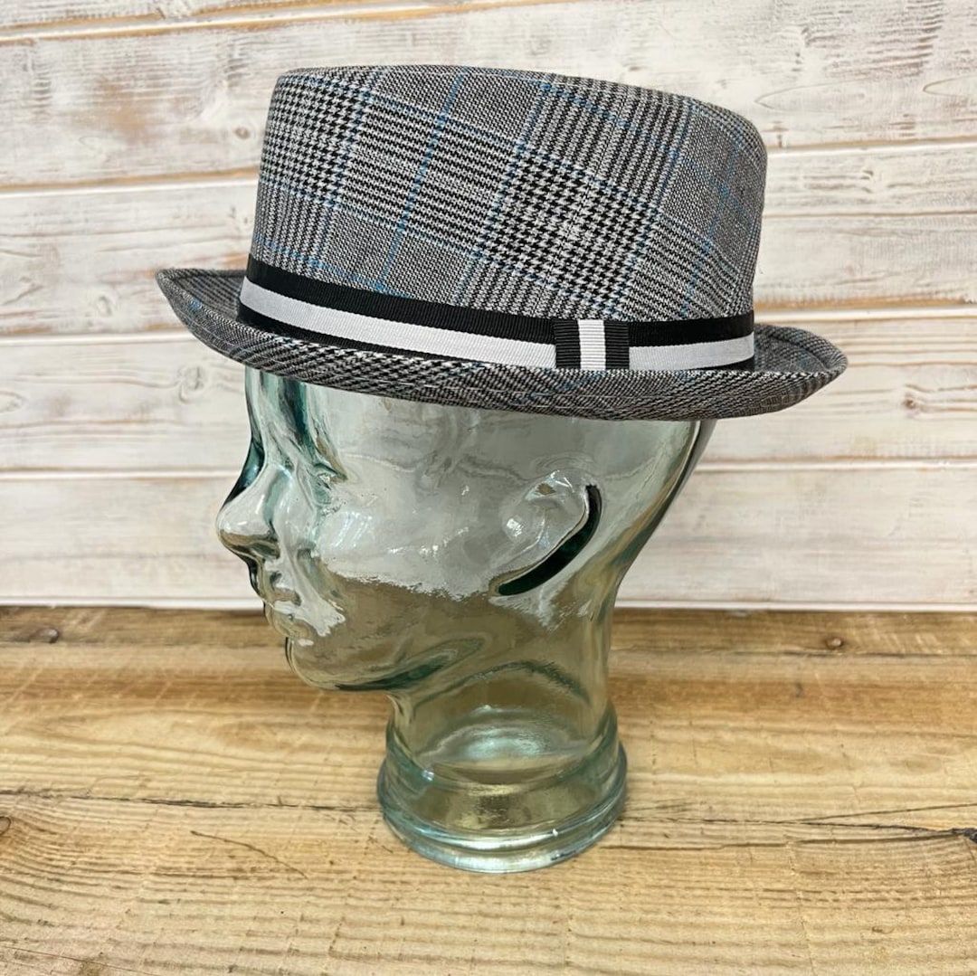 Medium/large Grey Rude Boy Ska Pork Pie Hat Approx. 59cm / - Etsy