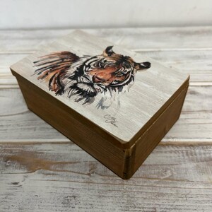 Wooden Tiger Keepsake | Box Jewellery | Box Trinket Box | Box - Etsy
